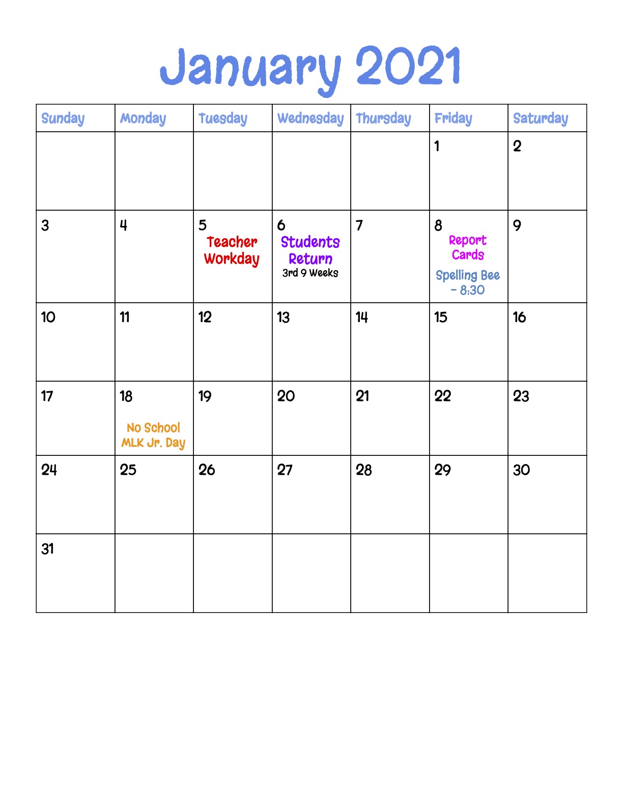 Calendar