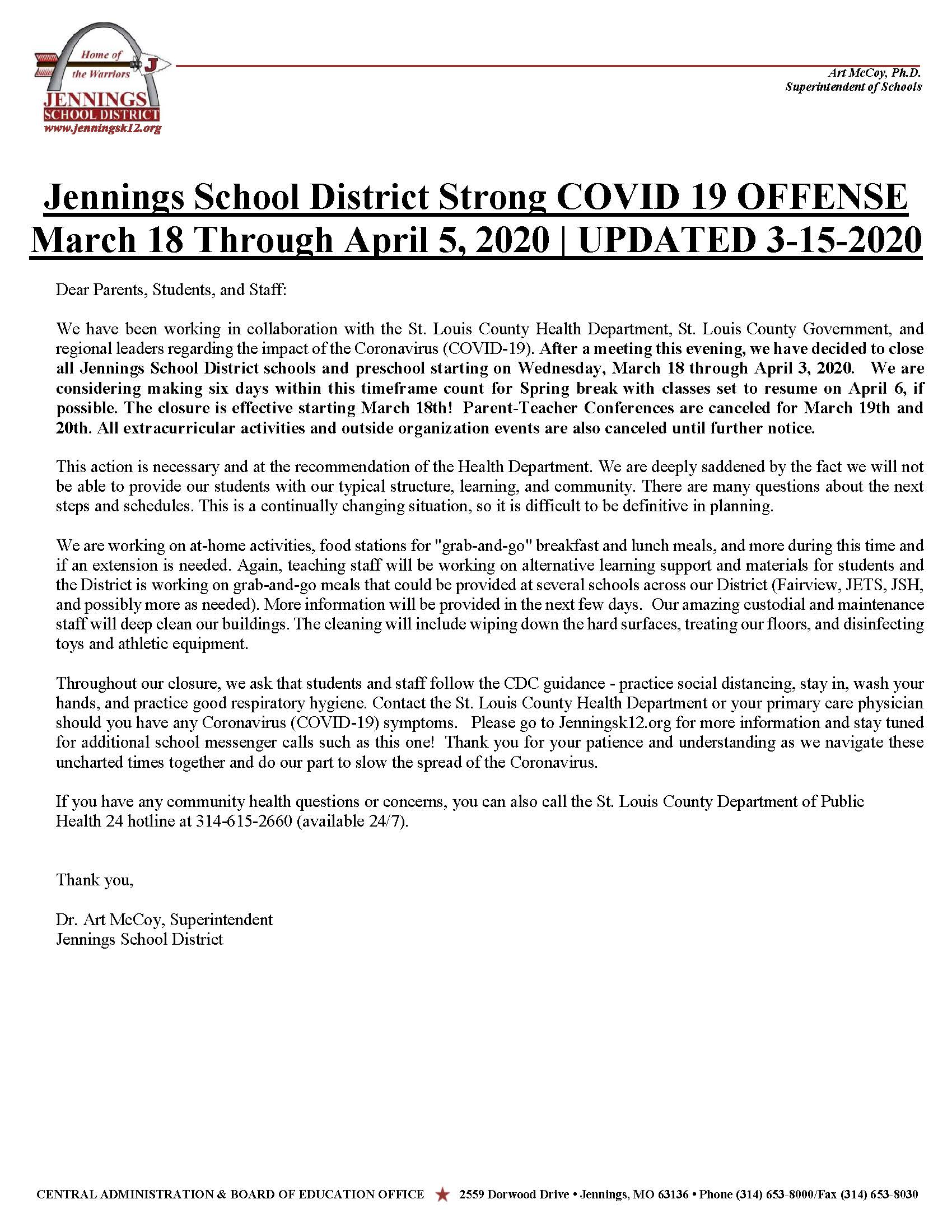 IMPORTANT LETTER FROM THE SUPERINTENDENT important-letter-from-the-superintendent